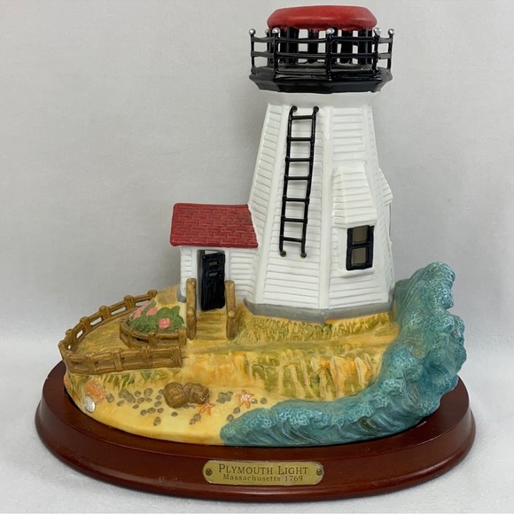 PartyLite | Accents | Plymouth Light Lighthouse Tealight Candle Holder ...